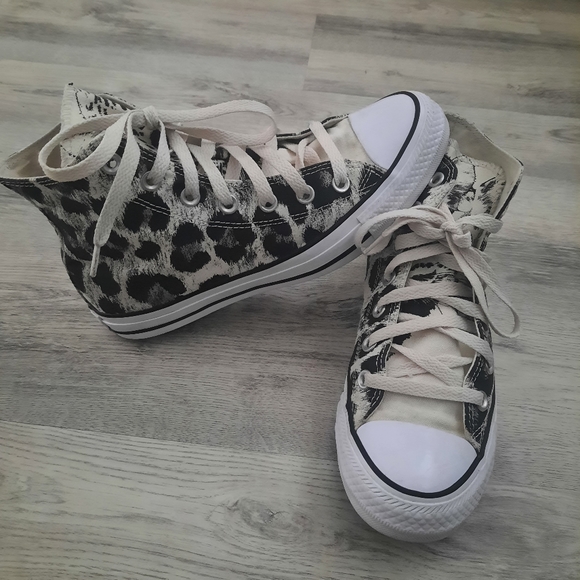 Converse | Shoes | Converse All Star Leopard Print Hitop Shoes | Poshmark